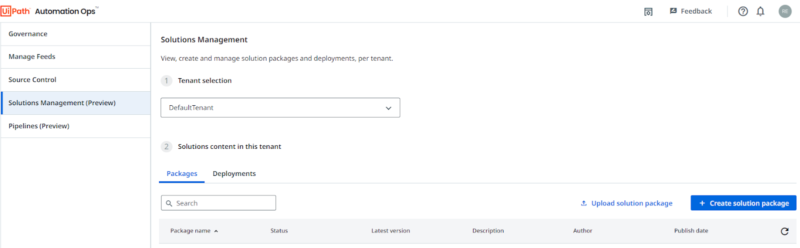 Solutions Management Feature in UiPath [Dev's Perspective]